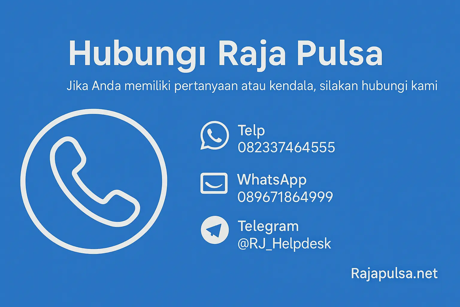 Kontak - RAJA PULSA INDONESIA
